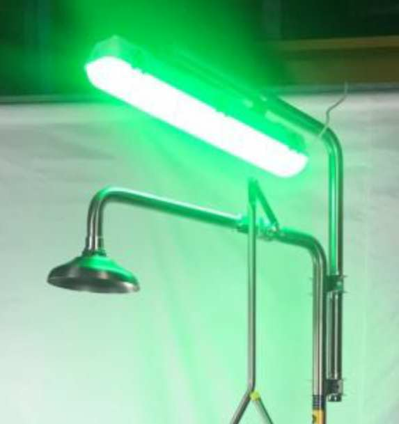 Speakman SE VLNHBB GLED Safety Shower Green LED Light & Pole with Batt ...