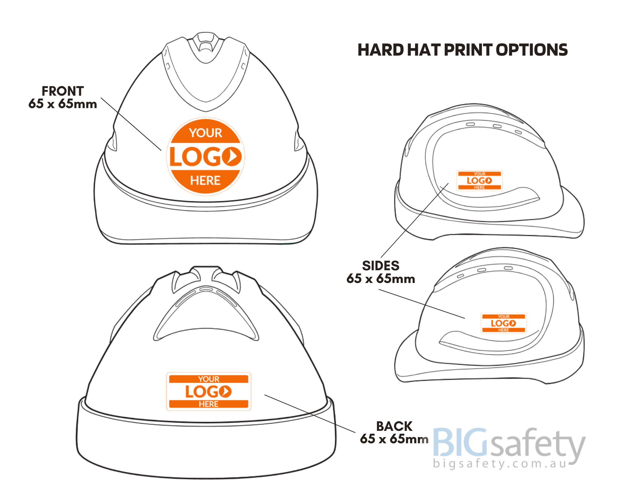 Australian Custom Printed Hard Hats | BIG Safety